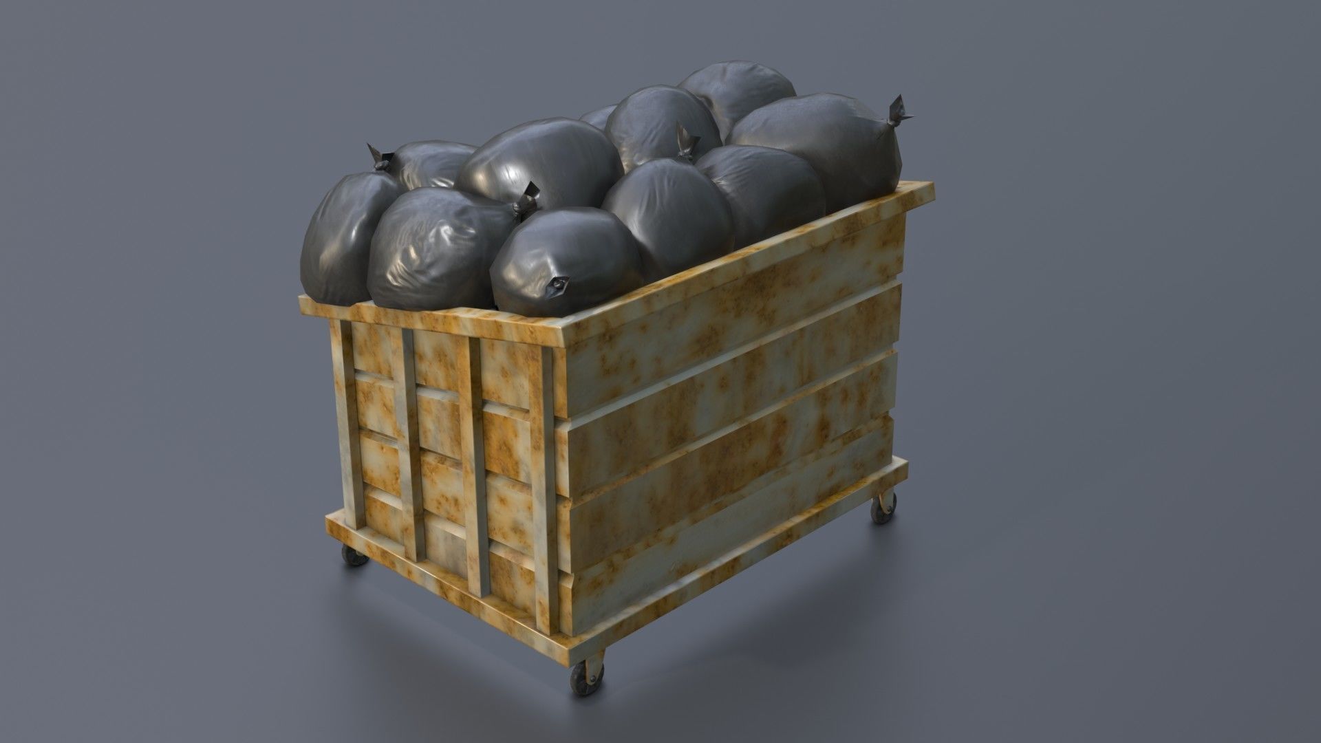 3D model Old rusty trash dumpster VR / AR / low-poly | CGTrader