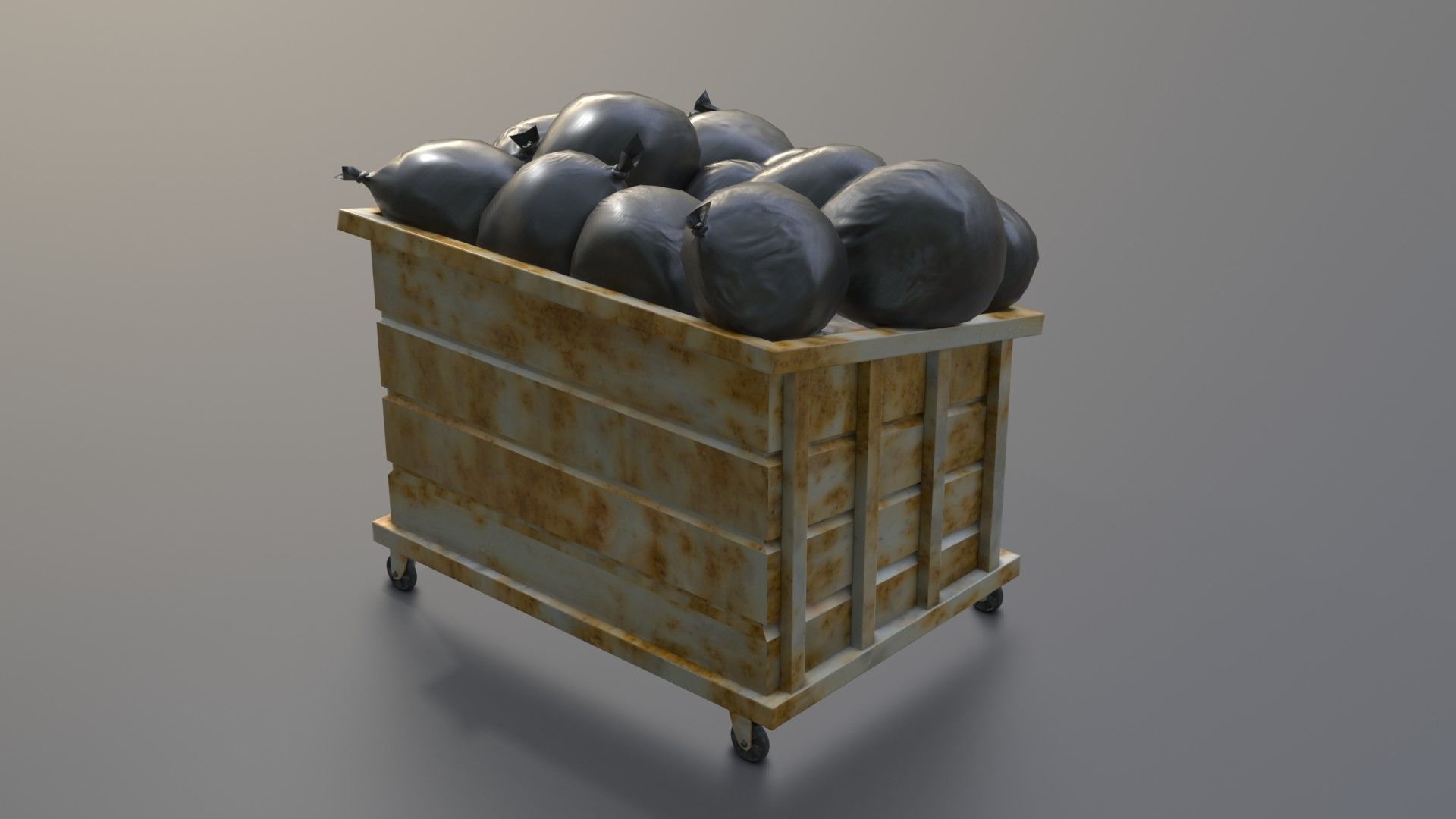 3D model Old rusty trash dumpster VR / AR / low-poly | CGTrader