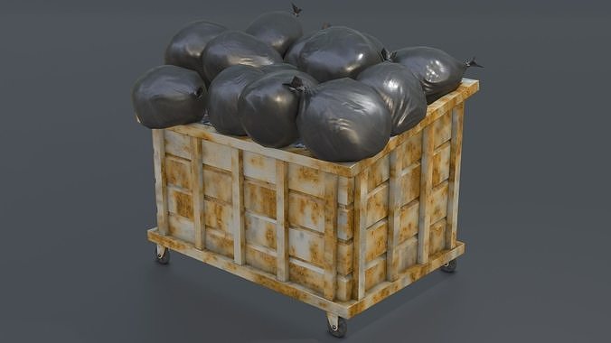 3D model Old rusty trash dumpster VR / AR / low-poly | CGTrader