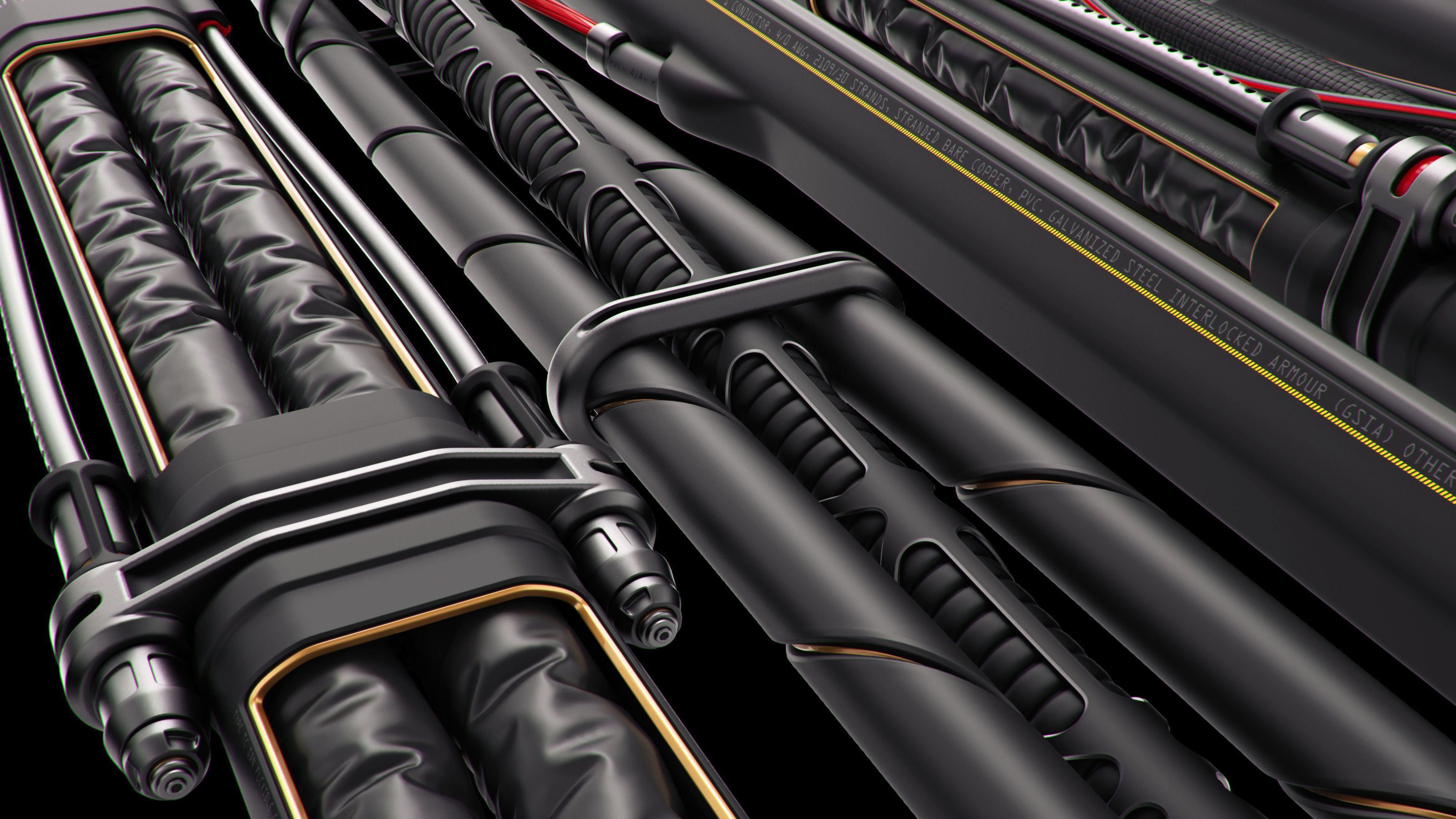 Wires and Cables set 3D model | CGTrader