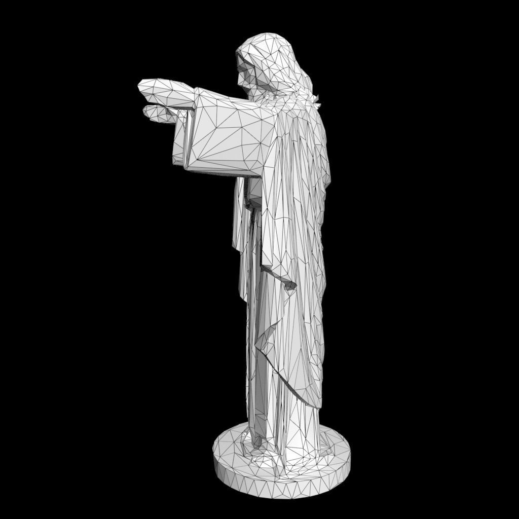 3D model Low poly Jesus Sacred Heart Statue 220525 VR / AR / low-poly ...