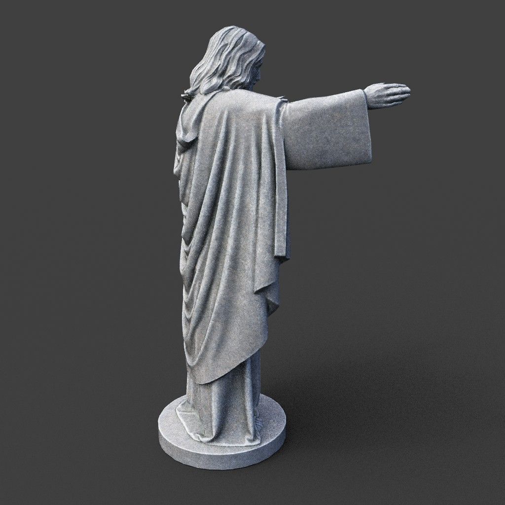 3D model Low poly Jesus Sacred Heart Statue 220525 VR / AR / low-poly ...