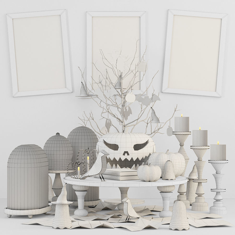 Halloween set 01 3D model | CGTrader