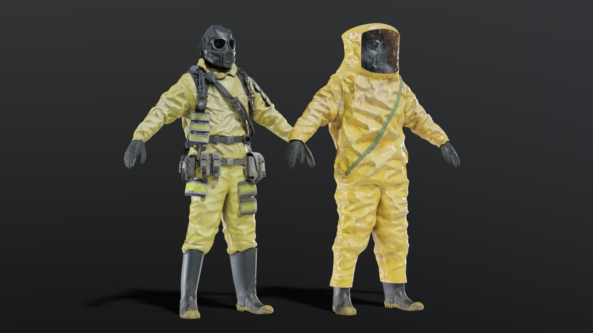 HAZMAT NBC Suit Rigged 3D model rigged | CGTrader