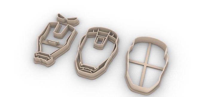 Iron man Cookie cutter set 3D model 3D printable | CGTrader