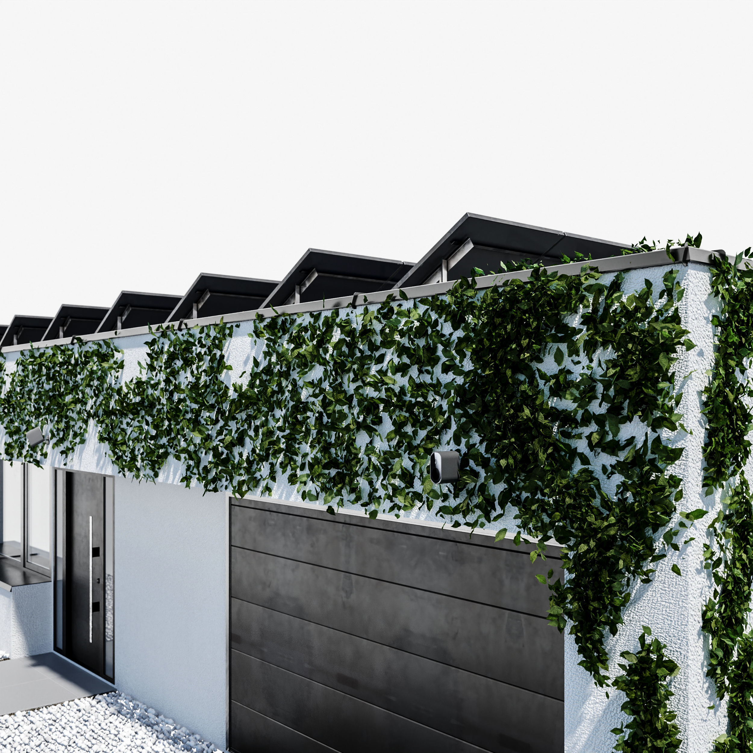 Modern house 23 at night 3D model | CGTrader