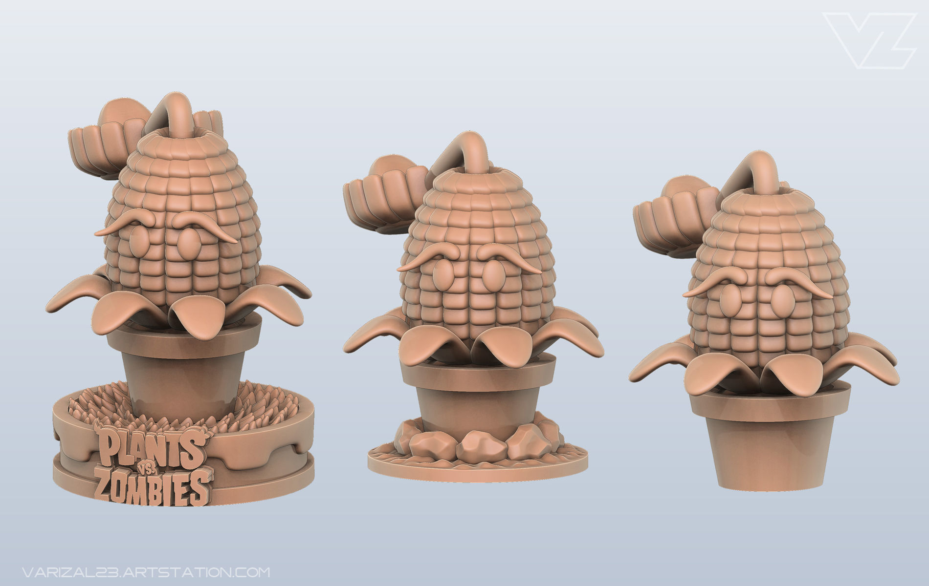 Plants vs Zombies - Kernel Pult 3D model 3D printable | CGTrader