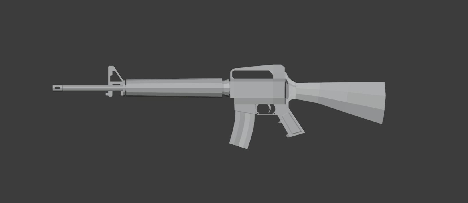 3D model Low poly M16 rifle VR / AR / low-poly | CGTrader