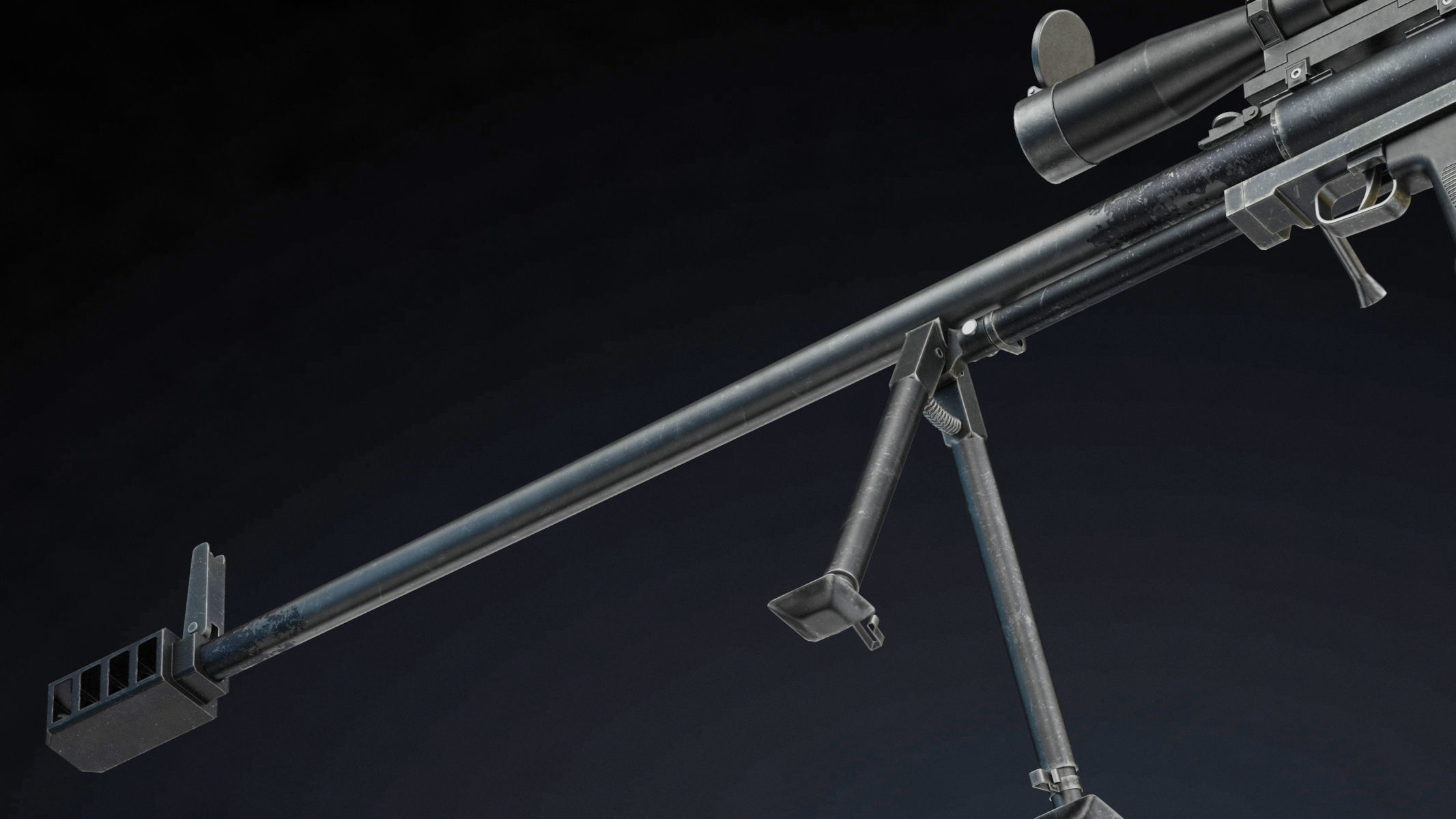 3D model KSVK Sniper Low Poly Realistic VR / AR / low-poly | CGTrader