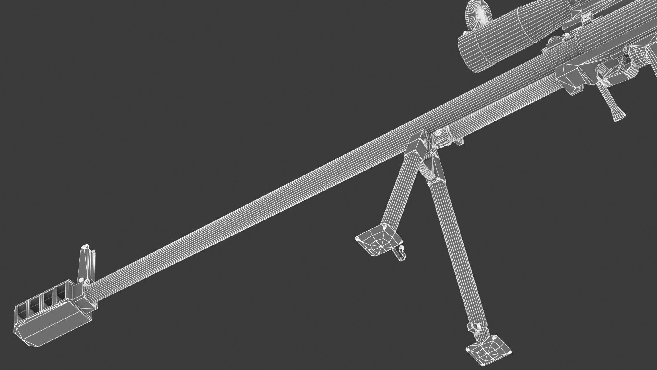 3D model KSVK Sniper Low Poly Realistic VR / AR / low-poly | CGTrader