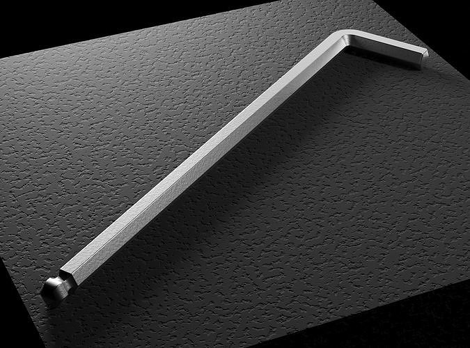 3D model Allen key - Long rounded VR / AR / low-poly | CGTrader