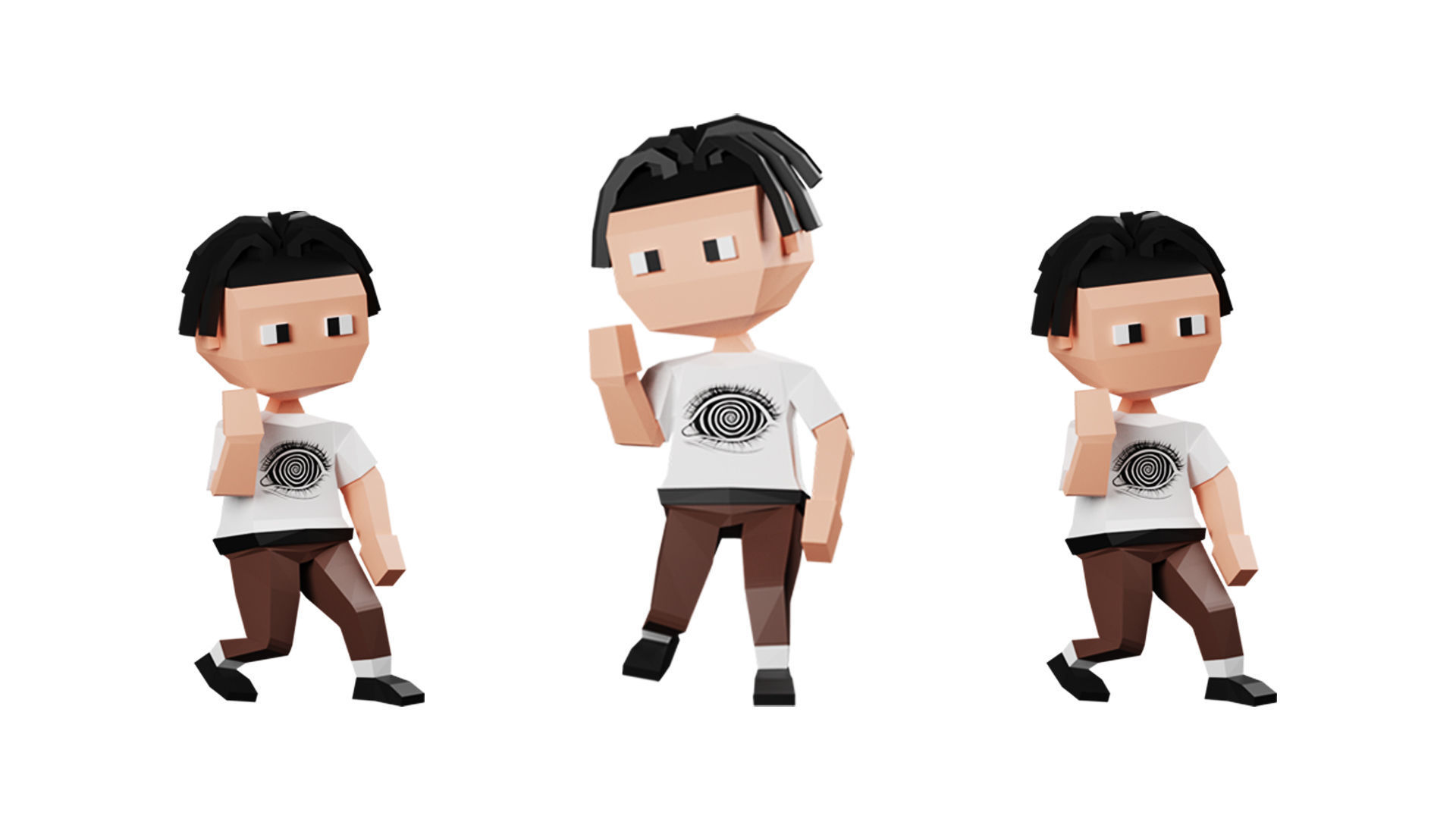 3D model Low poly characters 01 pack 3d model VR / AR / low-poly | CGTrader