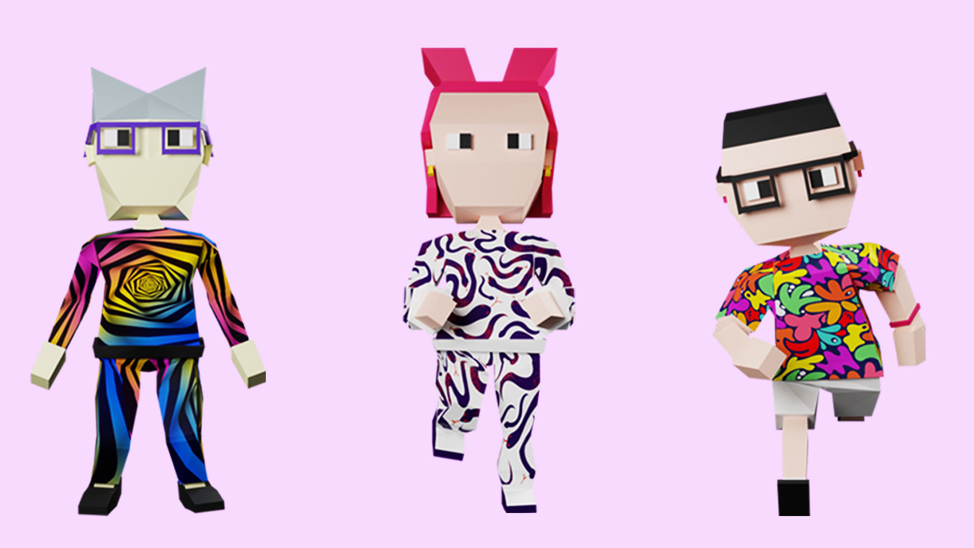 3D model Low poly characters 01 pack 3d model VR / AR / low-poly | CGTrader