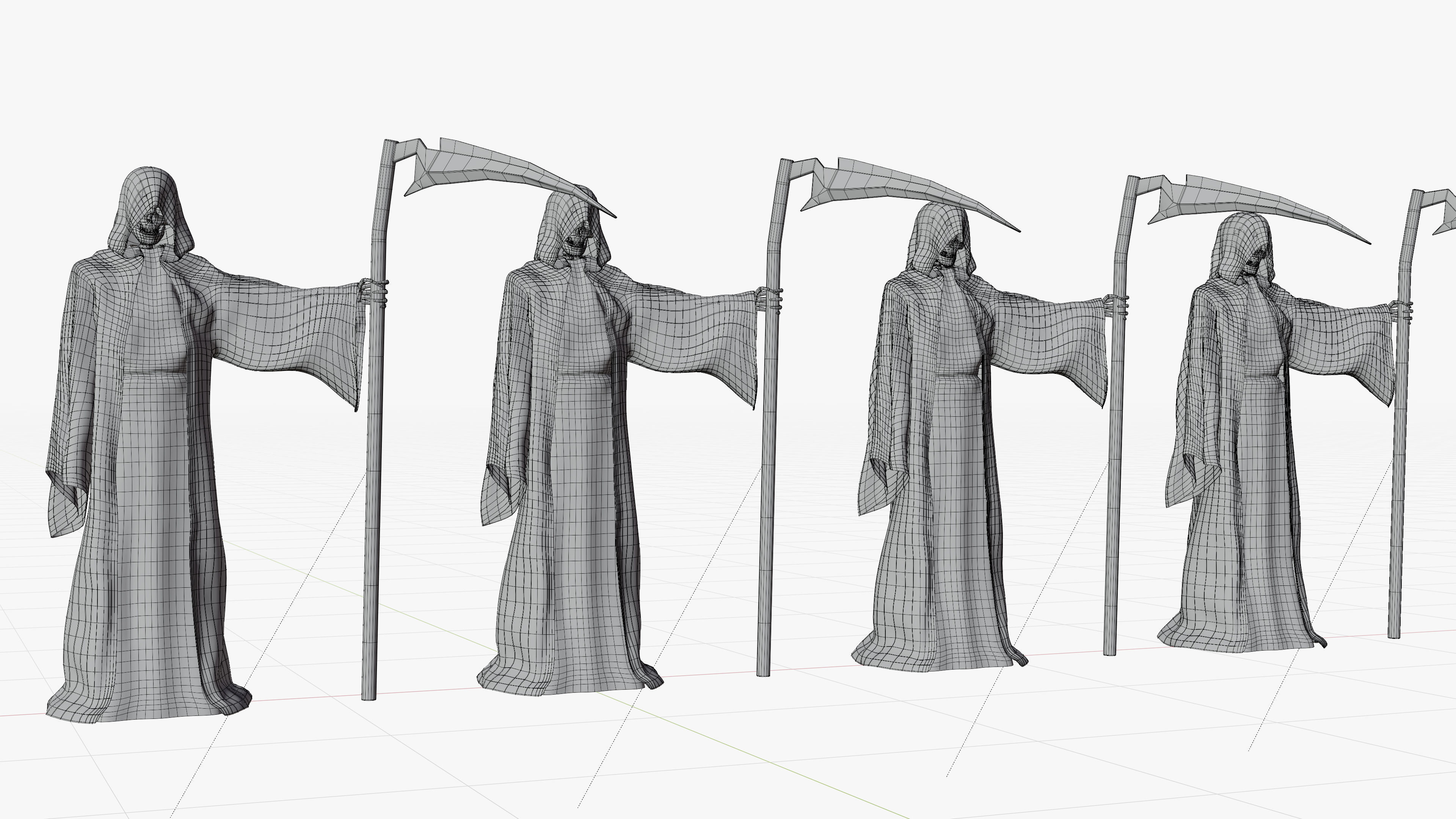 3D model Grim Reaper Sculpture V-2 VR / AR / low-poly | CGTrader