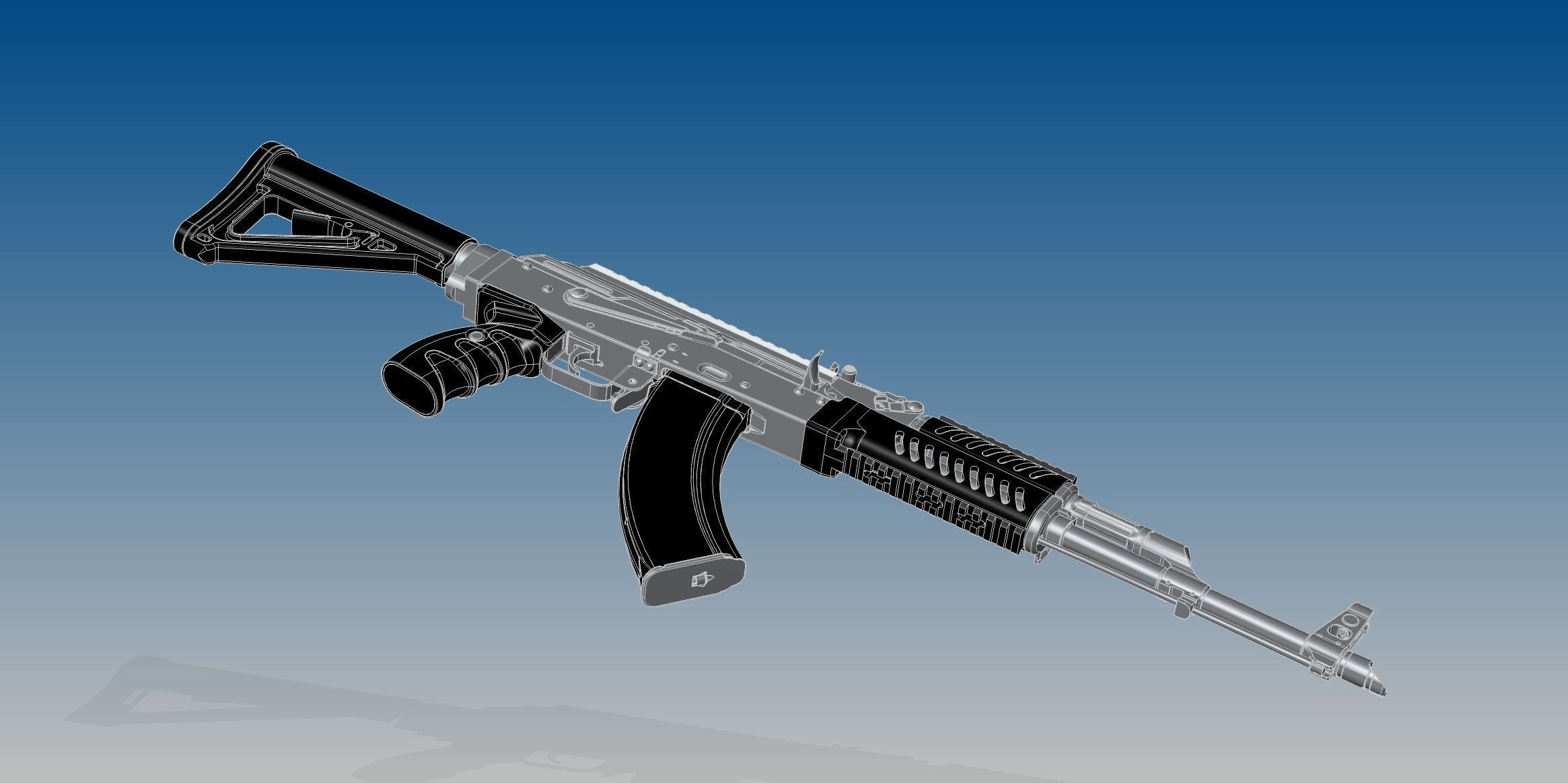 Tacticool AKM 3D model | CGTrader