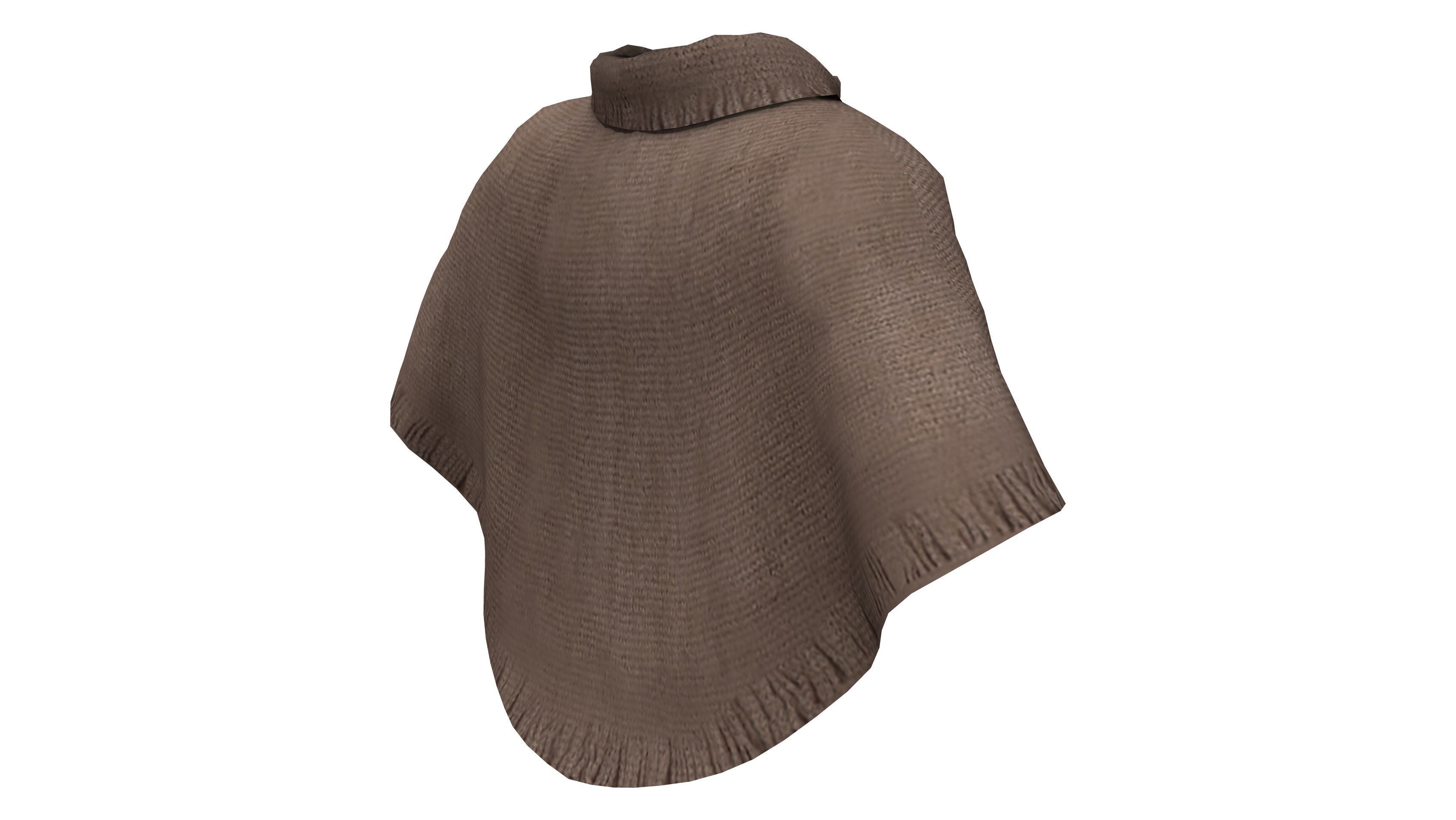 3D model Ladies Poncho V1 VR / AR / low-poly | CGTrader
