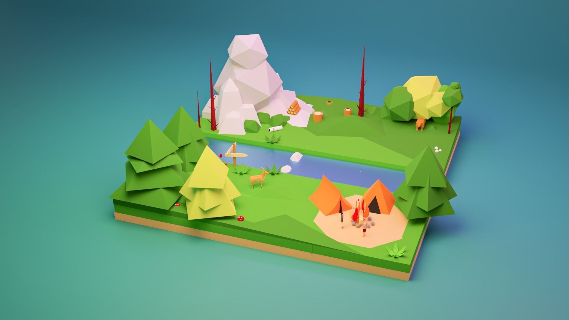 jungle adventure free 3D model | CGTrader