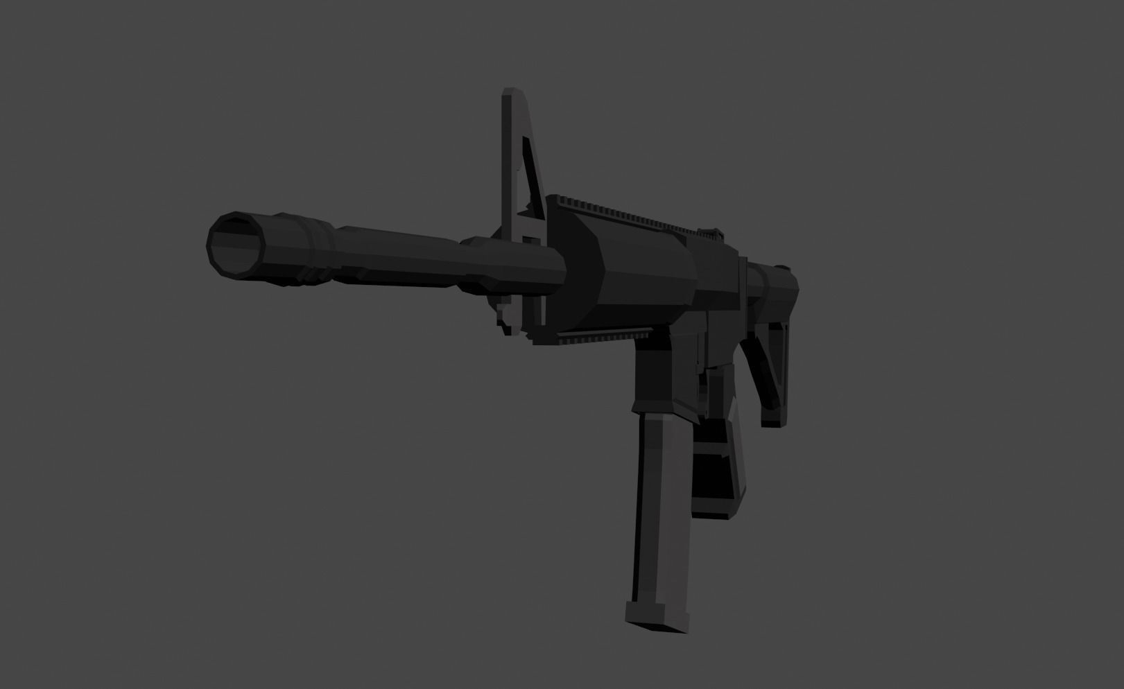 3D model Low poly M4 Carbine rife VR / AR / low-poly | CGTrader