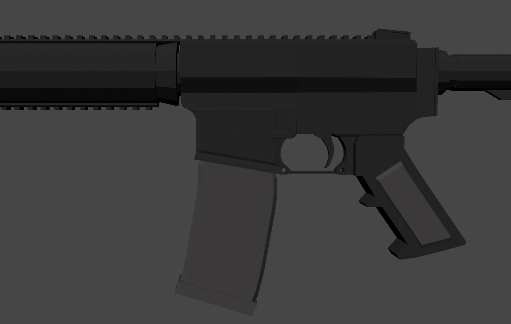 3D model Low poly M4 Carbine rife VR / AR / low-poly | CGTrader