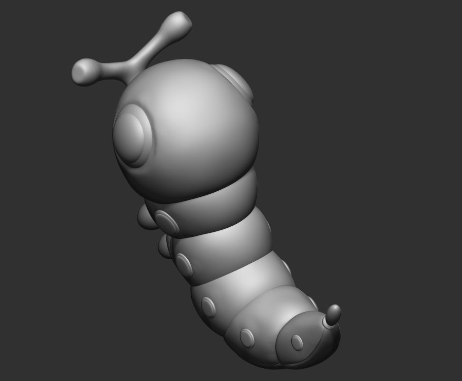 caterpie pokemon miniature free 3D model 3D printable | CGTrader