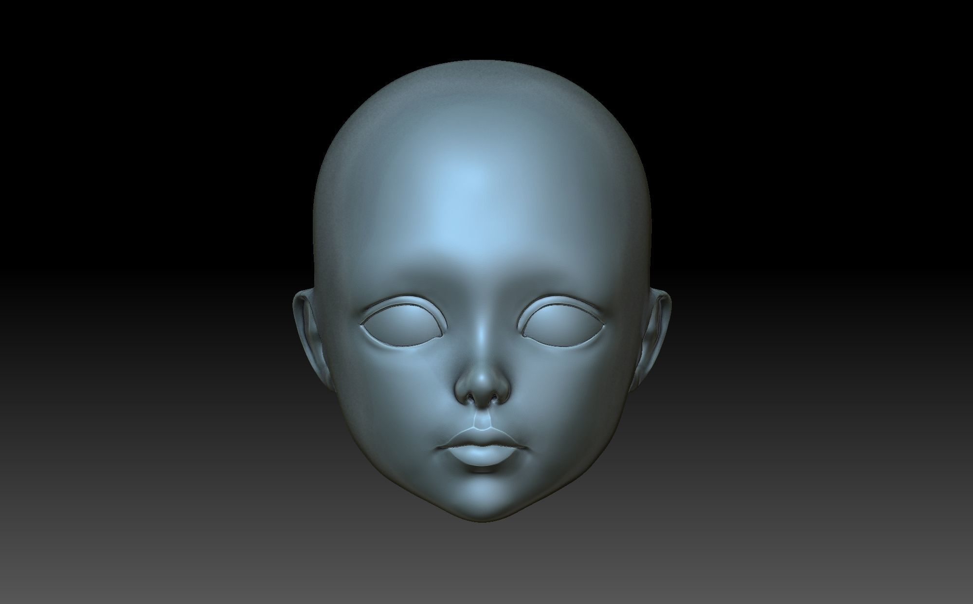 Doll head 3D model 3D printable | CGTrader