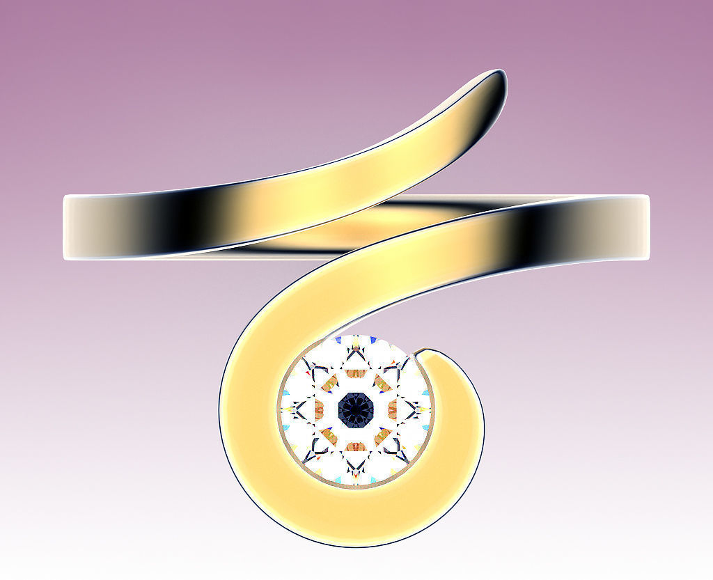 Ring Calligraphy 3D model 3D printable | CGTrader