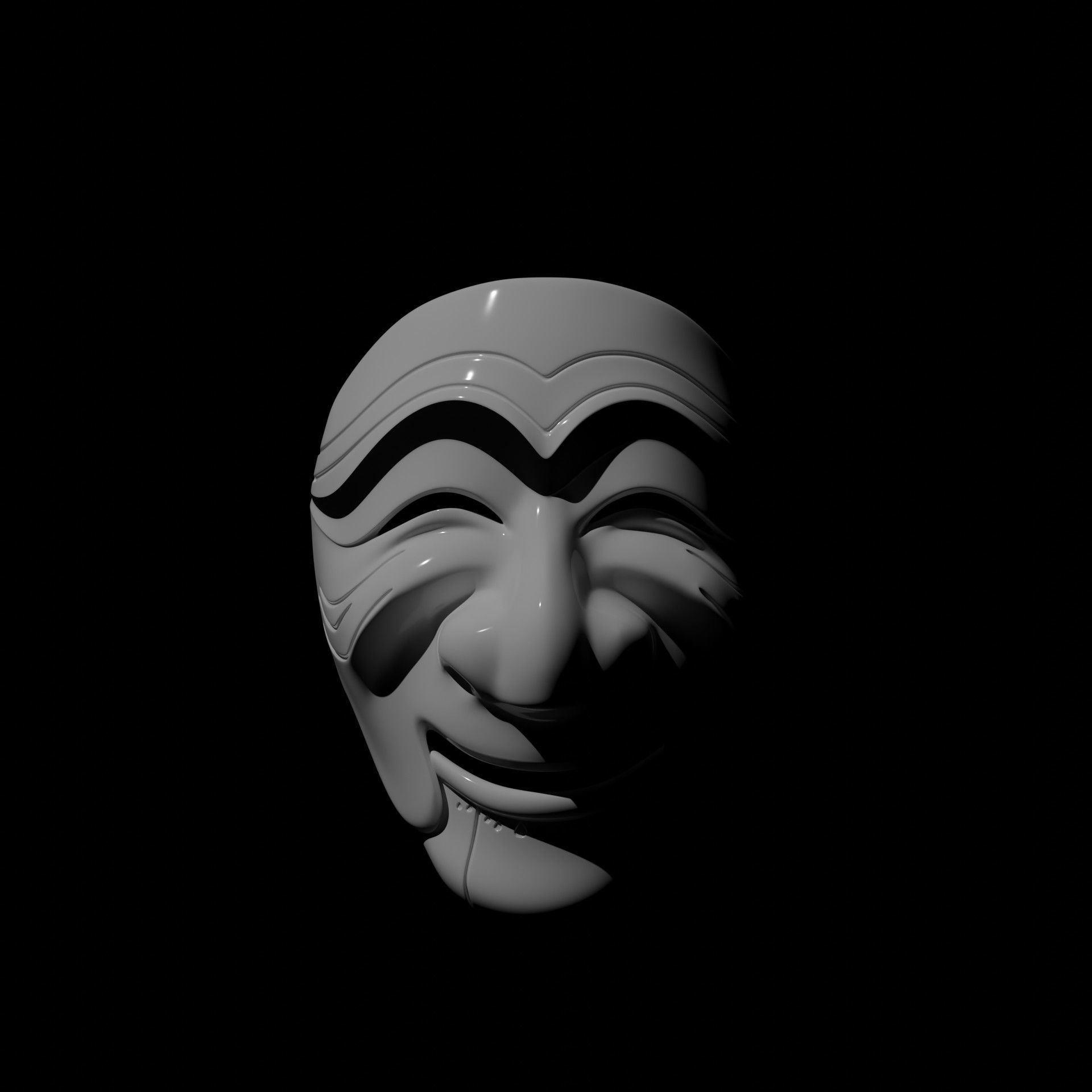 Money Heist Korea Mask Printable 3D model 3D printable | CGTrader