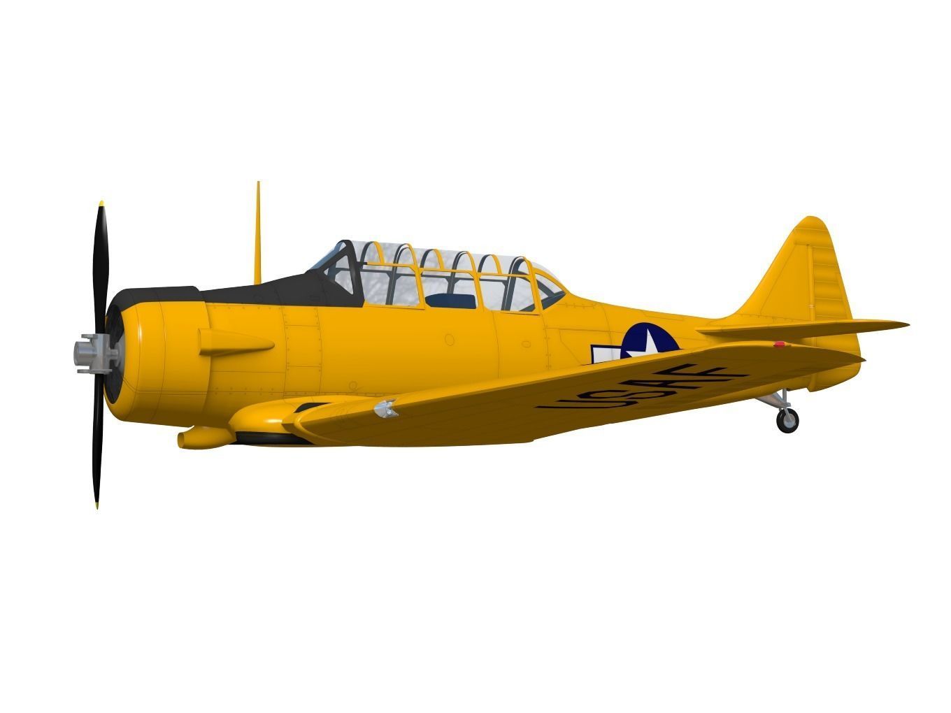 T-6 texan 3D model | CGTrader
