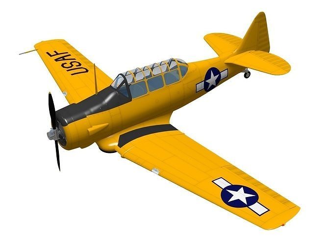 T-6 texan 3D model | CGTrader