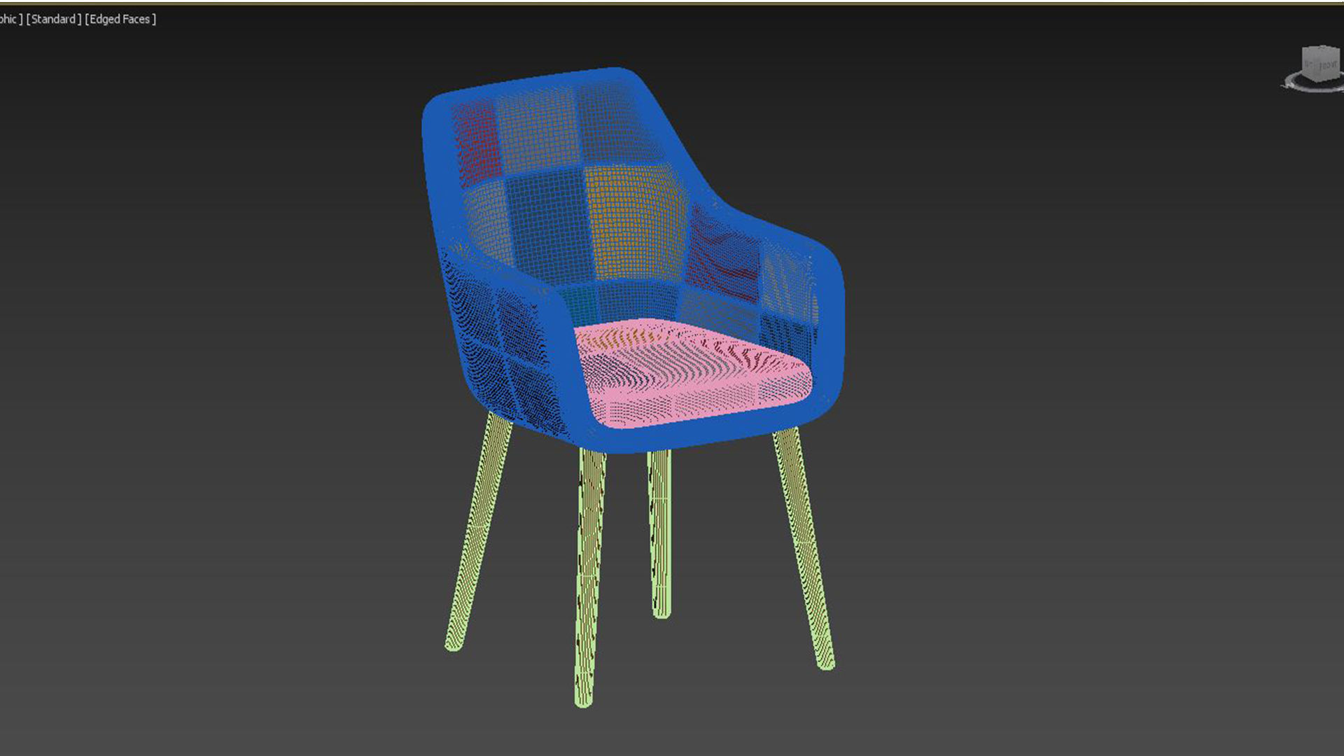 Nora Carver Corsica Patchwork Chair 3D model | CGTrader