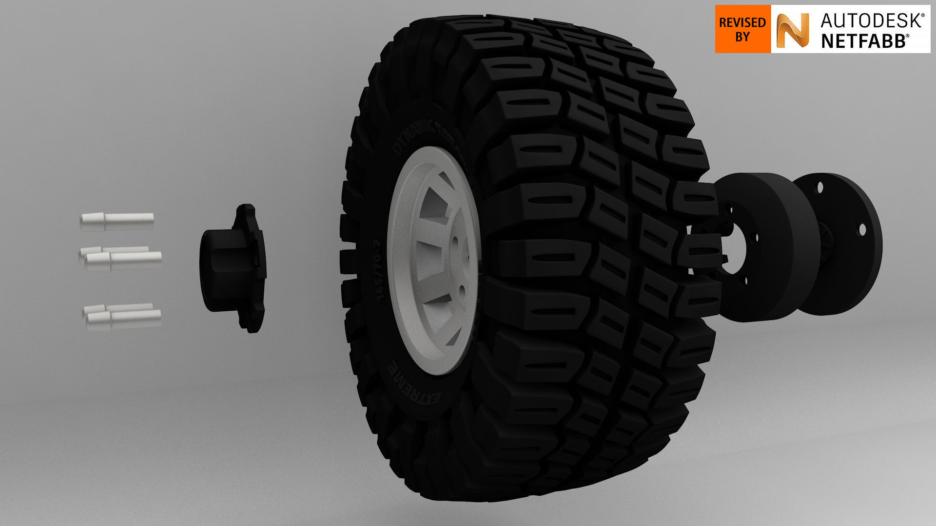 RC Wheel and Tire 3D model 3D printable | CGTrader