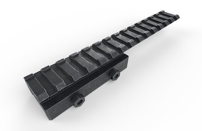 3D model Gun Part4 Rail Mount 01 VR / AR / low-poly | CGTrader