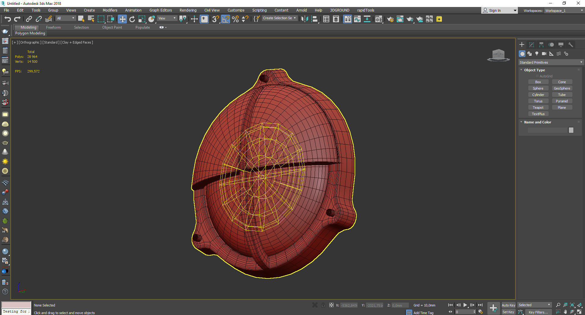 3D model SEABECK HALFLID ROUND WITH CAGE BULKHEAD VR / AR / low-poly ...