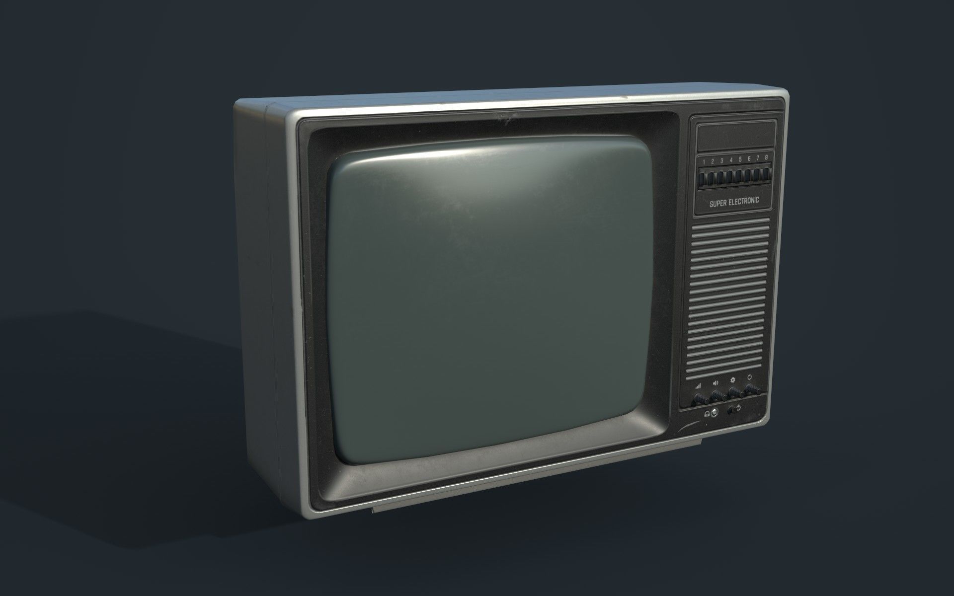 3D model Television Retro VR-AR low-poly 3D Model VR / AR / low-poly ...