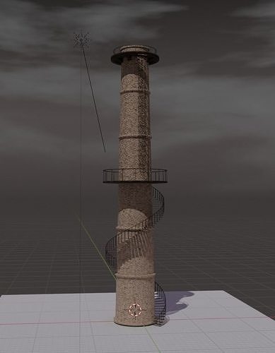 OLD FACTORY CHIMNEY 3D model | CGTrader