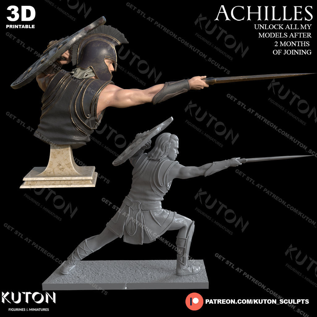 Achilles 3D model 3D printable | CGTrader