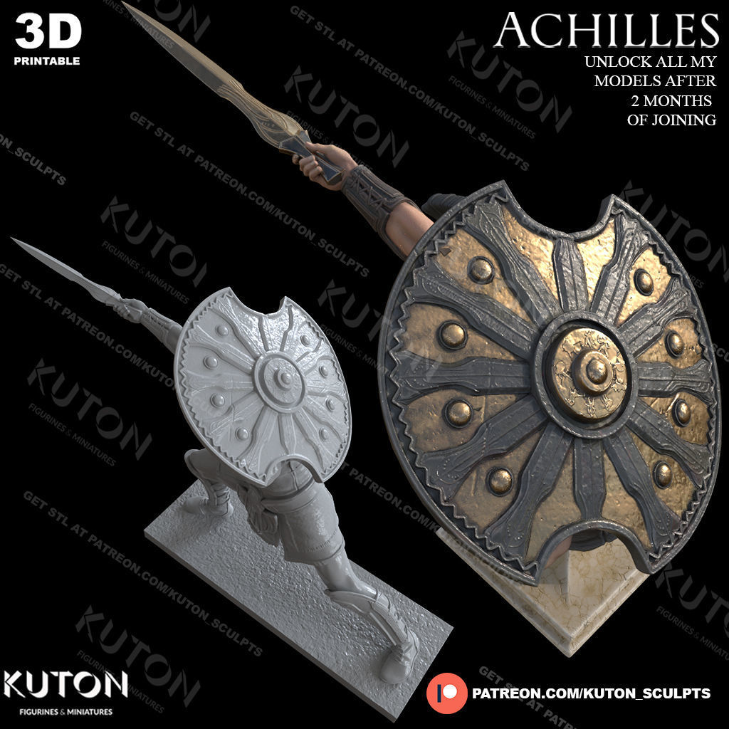 Achilles 3D model 3D printable | CGTrader