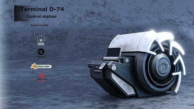 3D model Sci fi computer terminal game asset VR / AR / low-poly | CGTrader