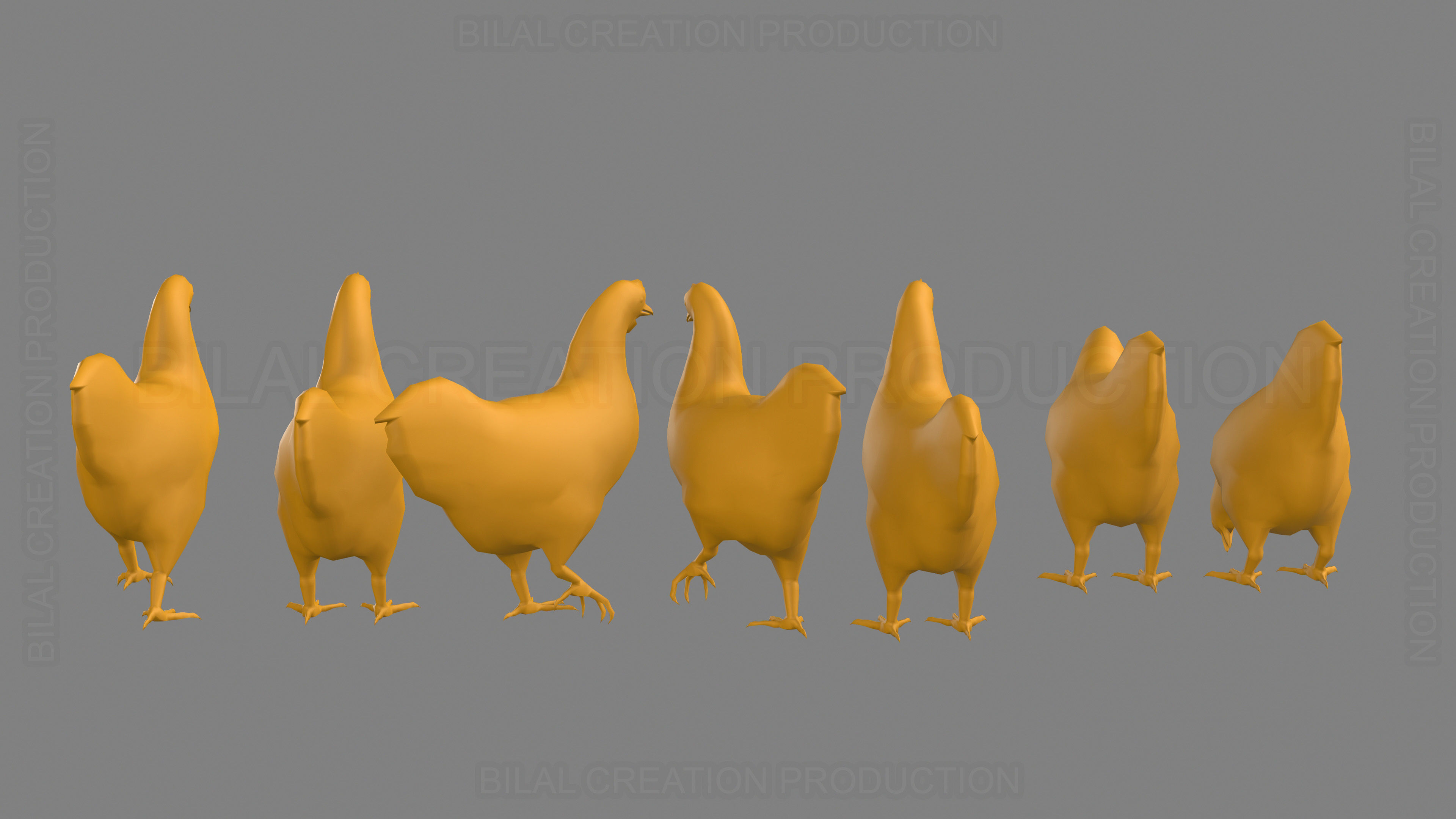 3D model Hen chicken Animated VR / AR / low-poly | CGTrader