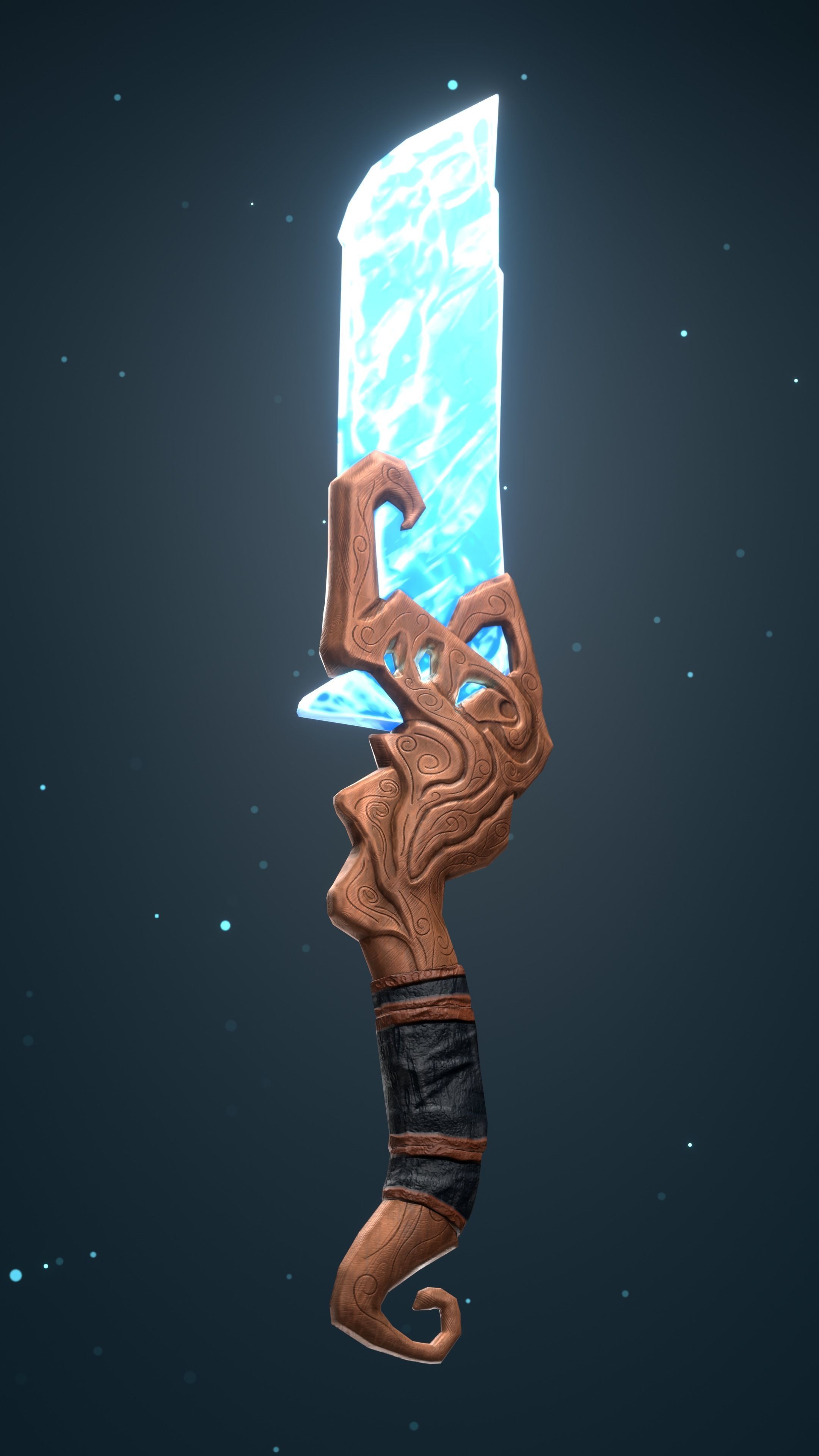 3D model Stylized Ice Sword VR / AR / low-poly | CGTrader