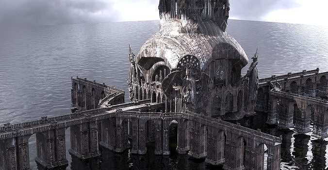 Angelic Cathedral Tower Turrets 3D model | CGTrader