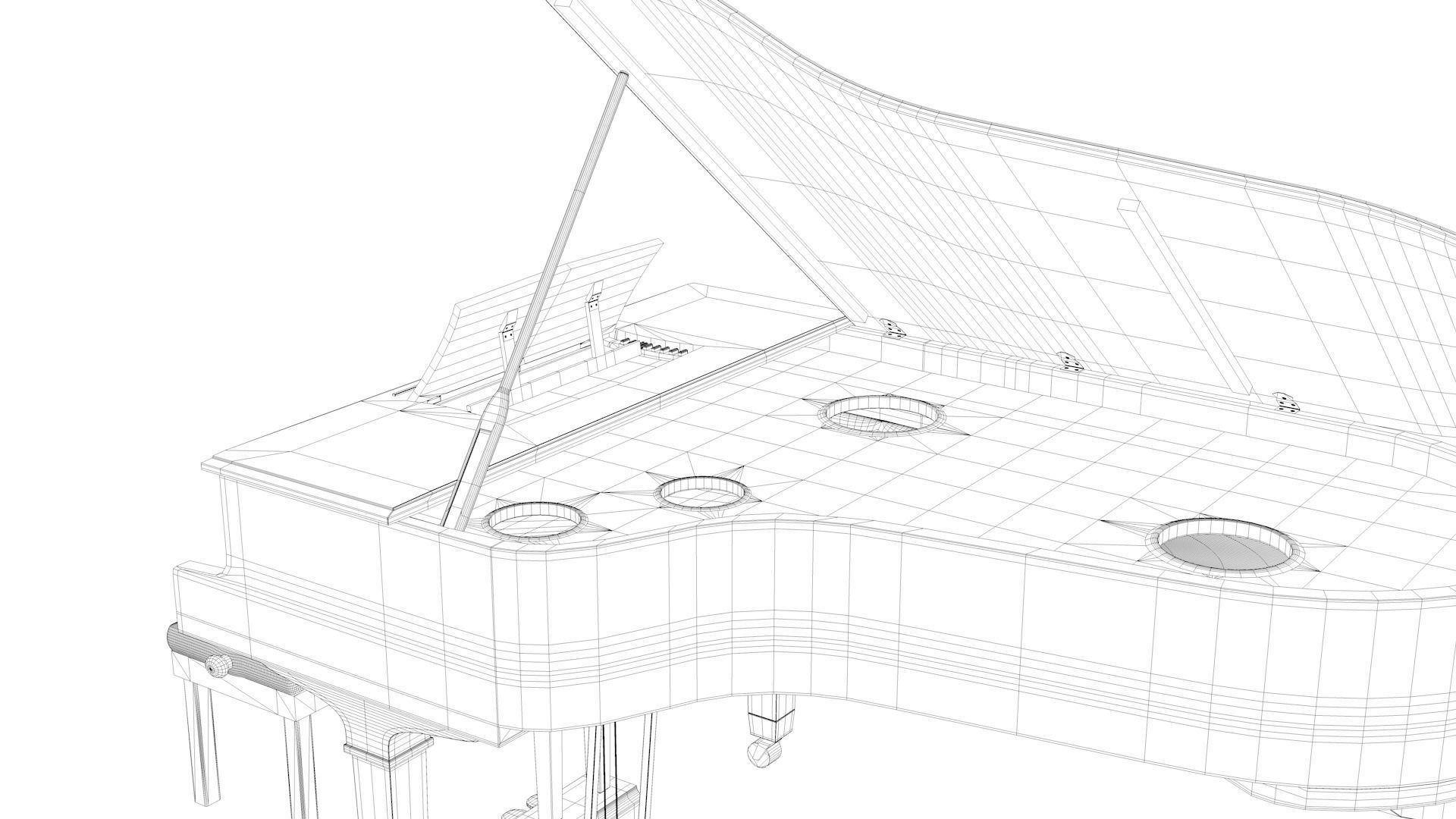 Grand Piano - Lowpoly free VR / AR / low-poly 3D model | CGTrader