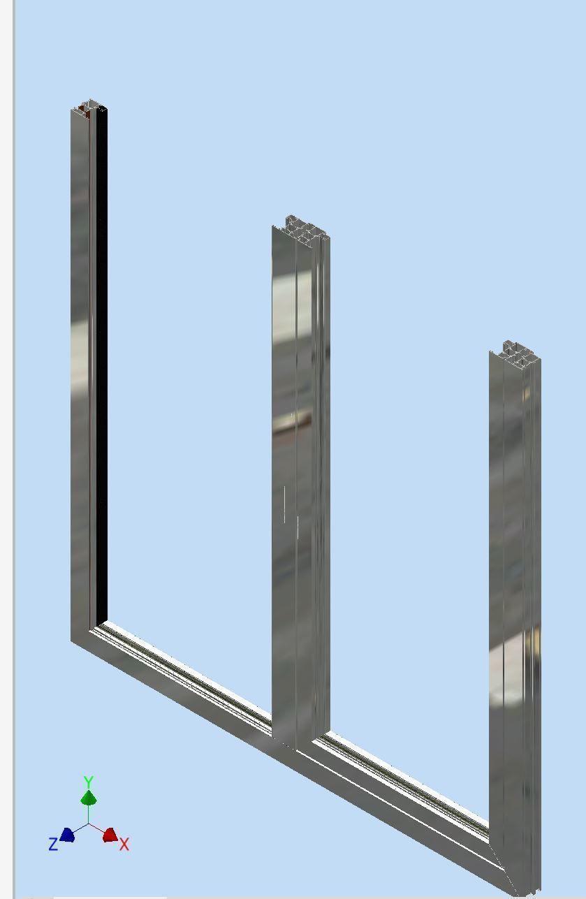 Aluminium extrusion frame assembly design for door and windows 3D model ...