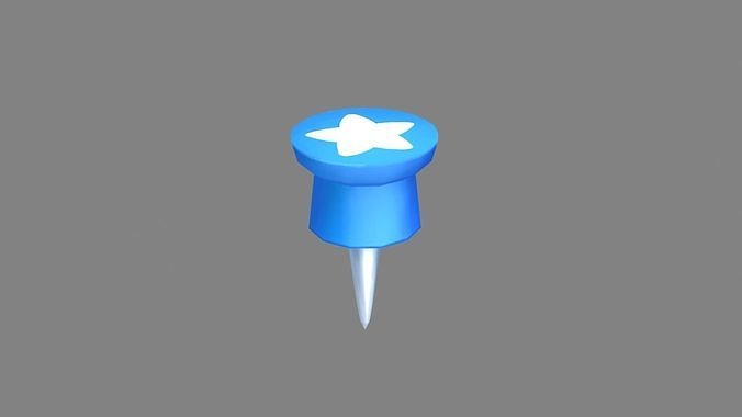 3D model cartoon pushpin VR / AR / low-poly | CGTrader