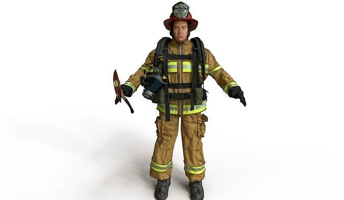 FireFighter 3D model | CGTrader