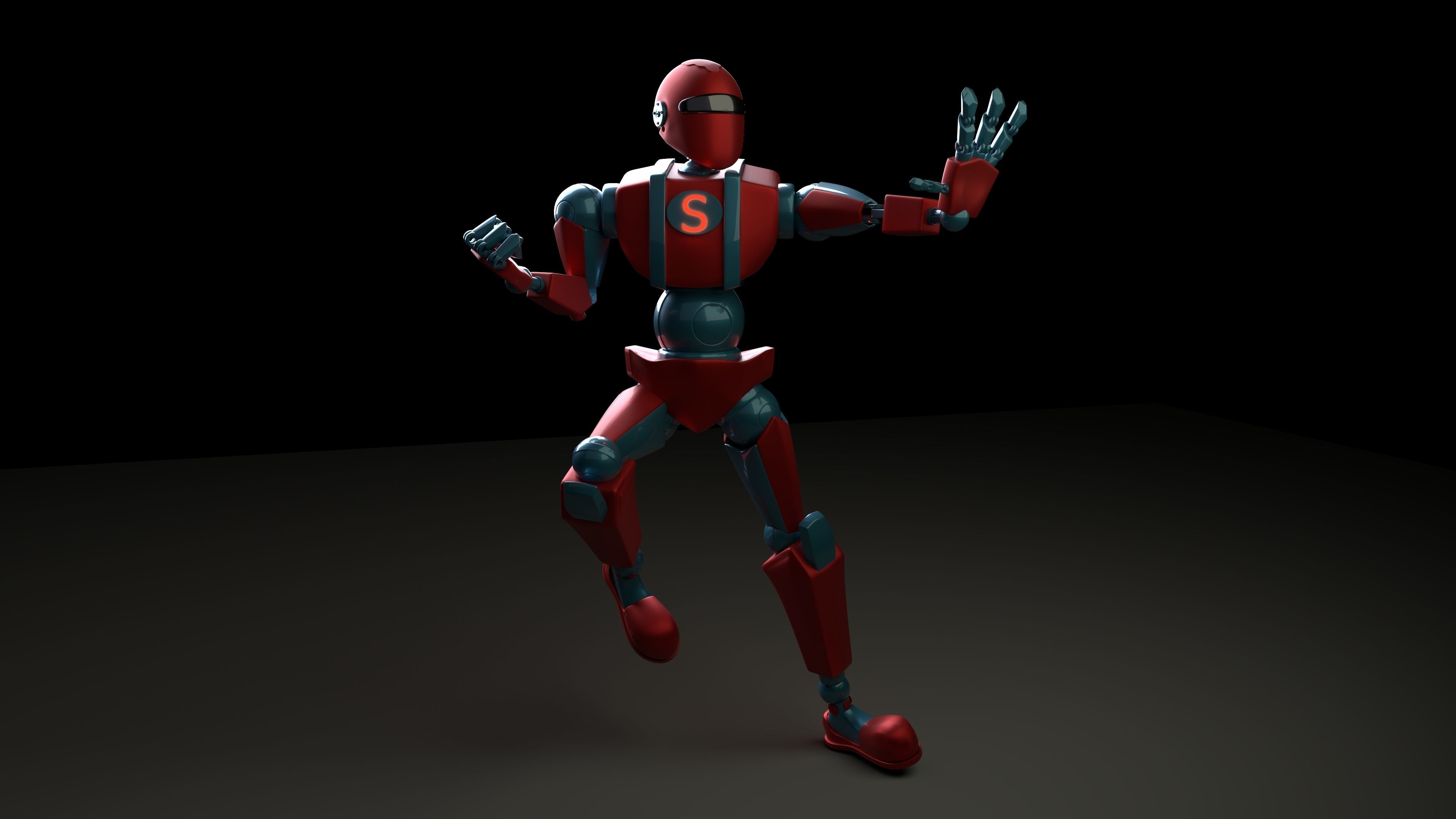 3D model SIMPLE ROBOT CHARACTER RIGGED VR / AR / low-poly | CGTrader