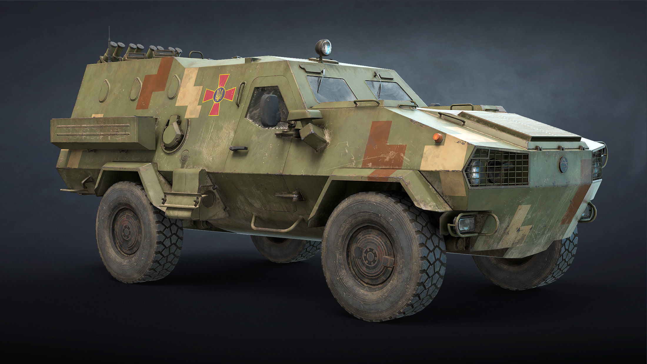 3D model Dozor-B Ukrainian APC VR / AR / low-poly | CGTrader