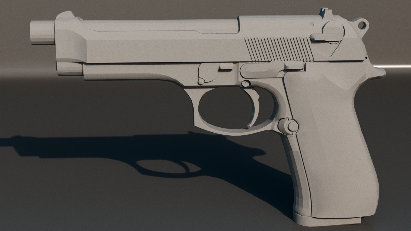 US bretta gun 3D model | CGTrader