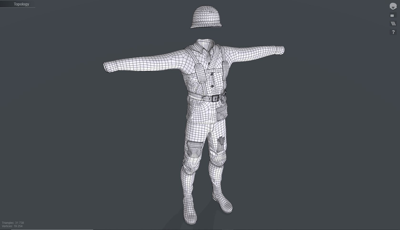Military uniform 3D model | CGTrader