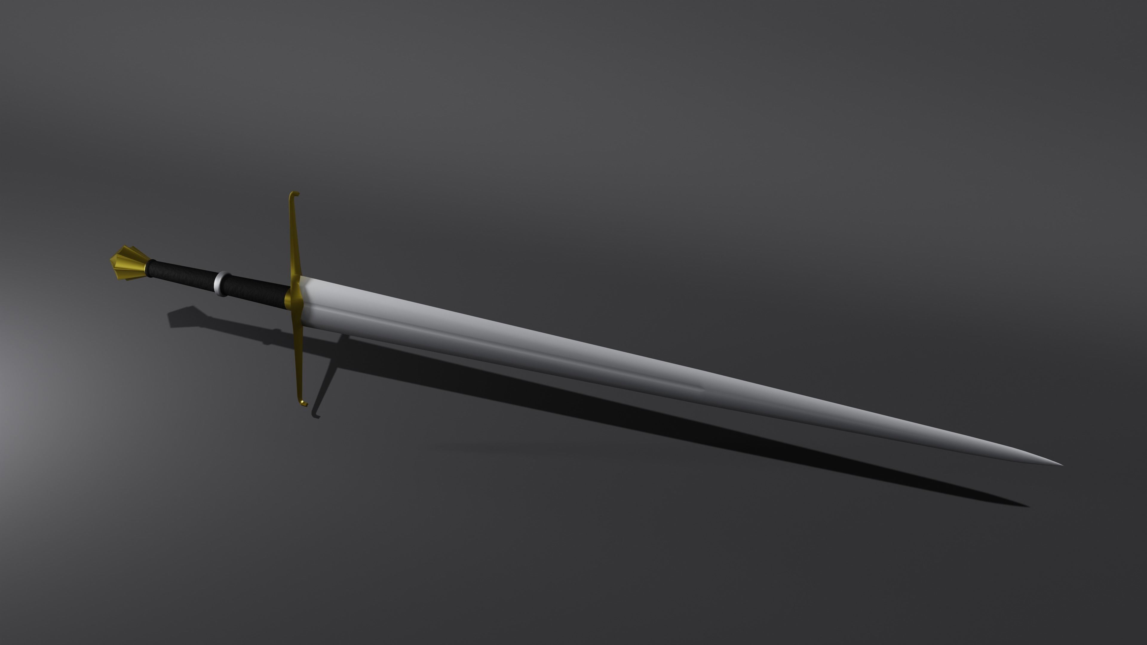 Longsword sword 3D model | CGTrader